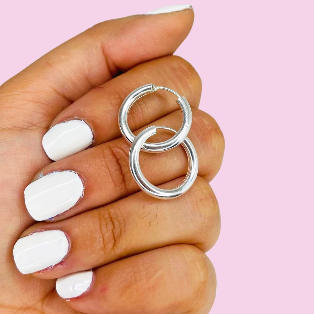 Aros argolla cilindro n1 de Plata 925